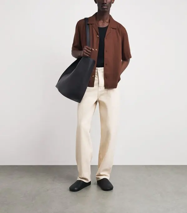 WAX LONDON Camp Collar Curzon Shirt - Brown
