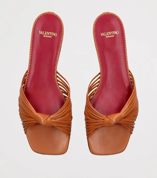Valentino Garavani Leather Annet Sandals - Brown