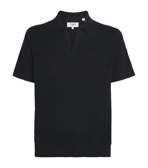 WAX LONDON Cotton-blend Siena Polo Shirt - Black