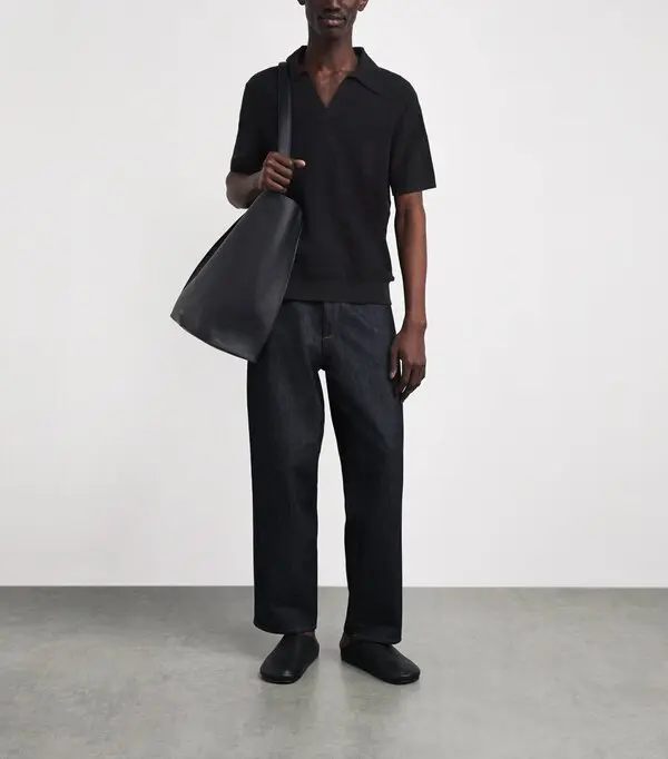 WAX LONDON Cotton-blend Siena Polo Shirt - Black