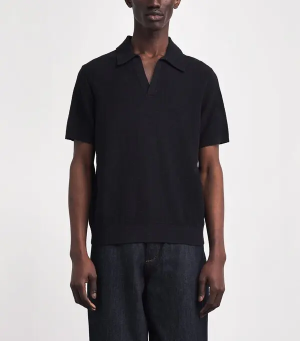 WAX LONDON Cotton-blend Siena Polo Shirt - Black