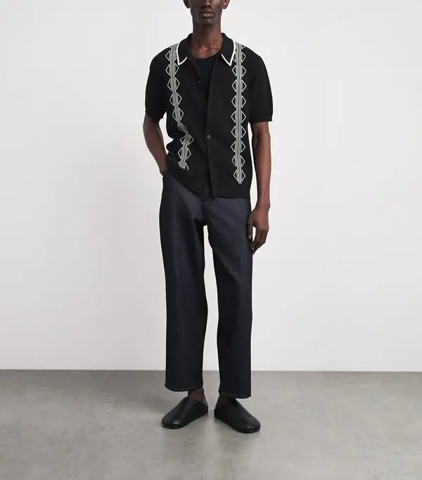 WAX LONDON Cotton-blend Embroidered Tellaro Shirt