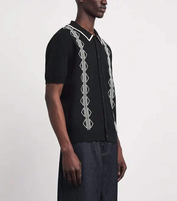 WAX LONDON Cotton-blend Embroidered Tellaro Shirt