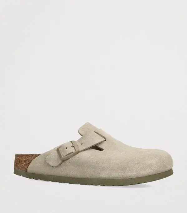 BIRKENSTOCK Suede Boston Clogs - Green