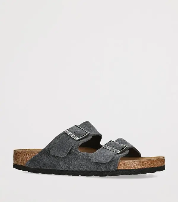 BIRKENSTOCK Suede Arizona Sandals - Grey