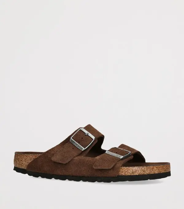 BIRKENSTOCK Arizona Suede Sandals - Brown