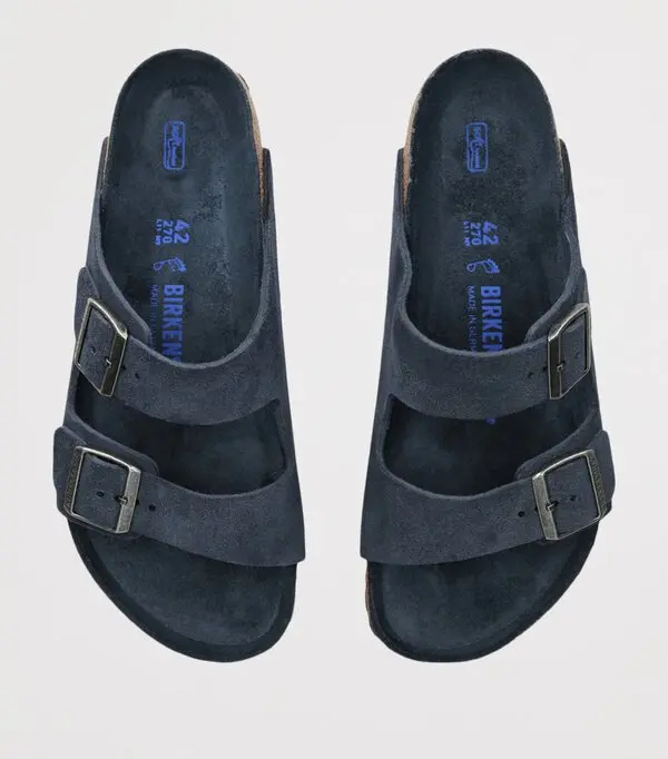 BIRKENSTOCK Suede Arizona Sandals - Navy