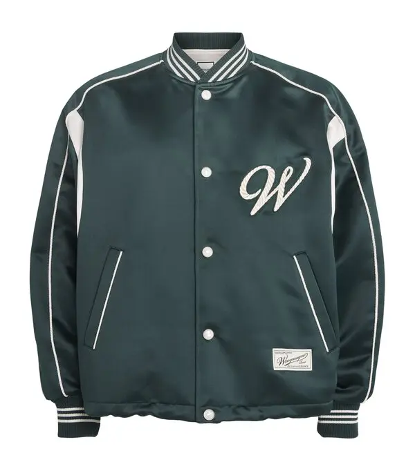 WOOYOUNGMI Logo Appliqué Baseball Jacket - Green