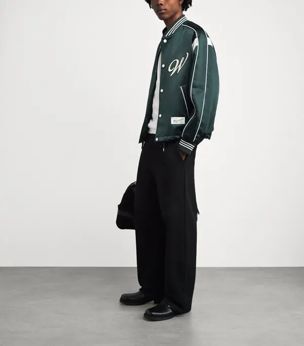 WOOYOUNGMI Logo Appliqué Baseball Jacket - Green