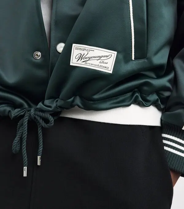 WOOYOUNGMI Logo Appliqué Baseball Jacket - Green