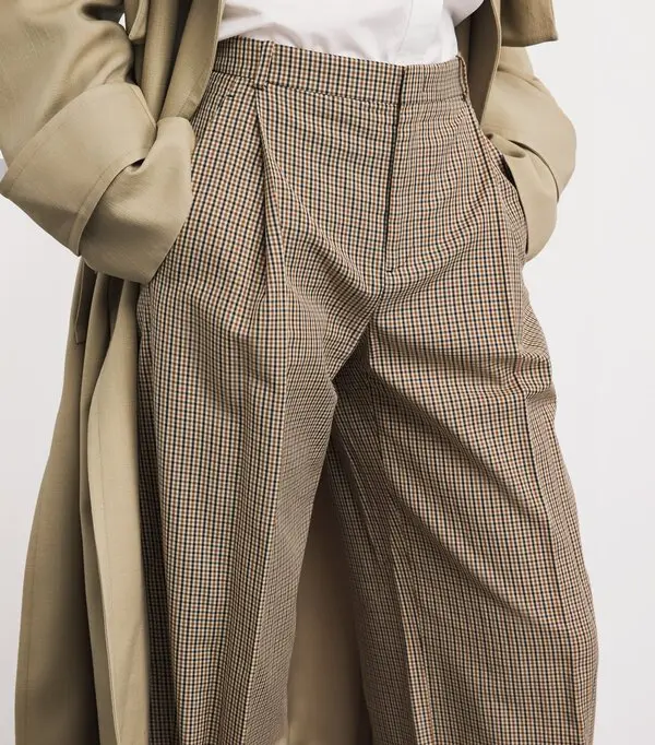 Vince Cotton-lyocell Check Camille Trousers