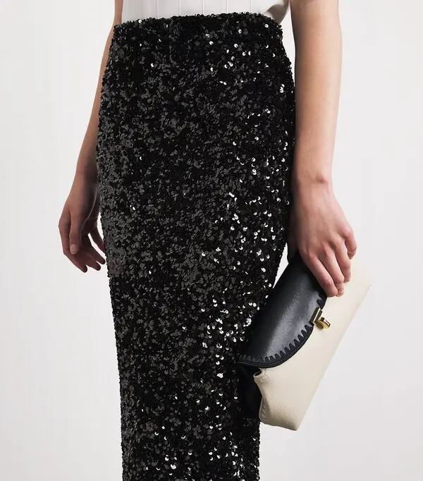 Vince Sequinned Column Midi Skirt