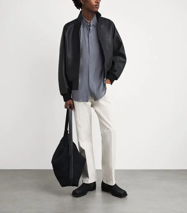 SYSTEM Hidden Button Shirt - Grey