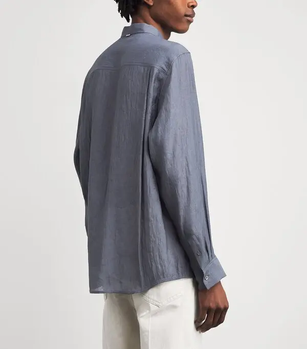 SYSTEM Hidden Button Shirt - Grey
