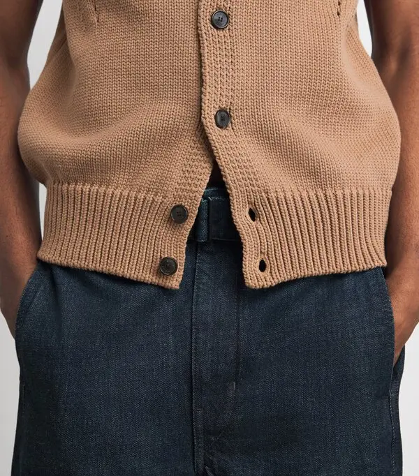 SYSTEM Cotton-blend Collared Cardigan