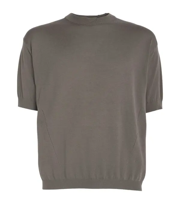 SYSTEM Knitted T-shirt - Grey