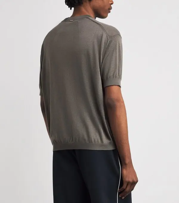 SYSTEM Knitted T-shirt - Grey
