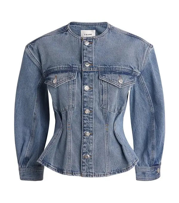 FRAME Nipped Denim Jacket - Blue