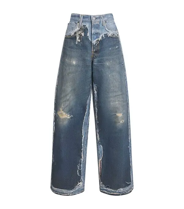 Acne Studios Trompe-l'oeil 1981 Low-rise Jeans - Blue