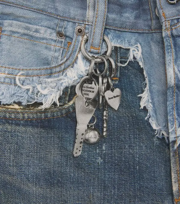 Acne Studios Trompe-l'oeil 1981 Low-rise Jeans - Blue