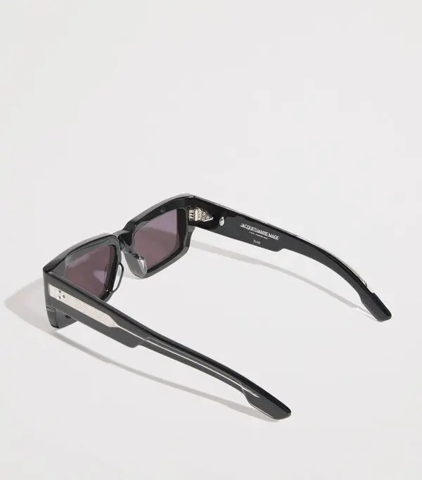 JACQUES MARIE MAGE Acetate Rectangle Quant Sunglasses - Grey