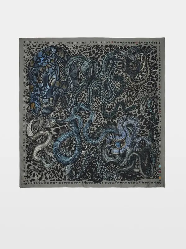 Zadig&Voltaire Billie Snakes Scarf - Medium Grey