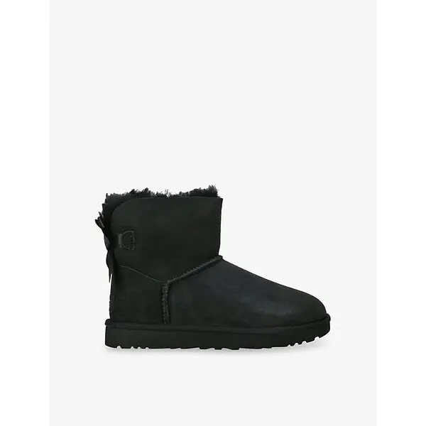 UGG Bailey Bow Ii Suede And Sheepskin Boots