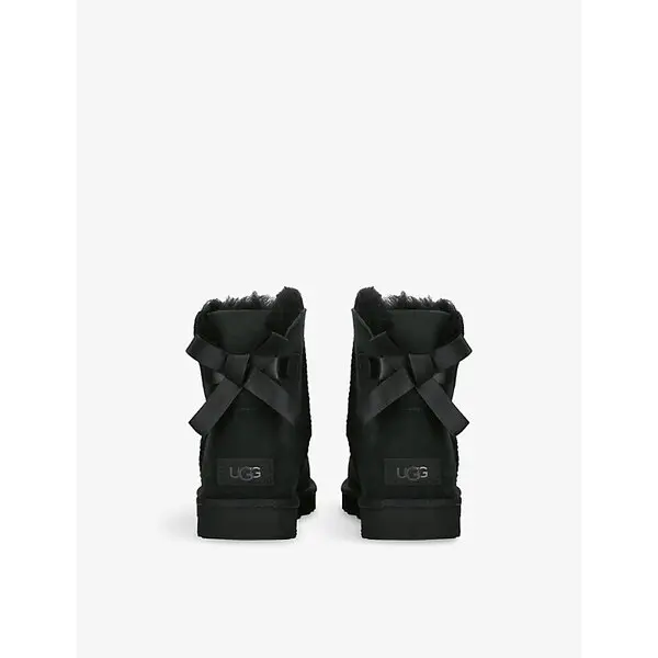 UGG Bailey Bow Ii Suede And Sheepskin Boots