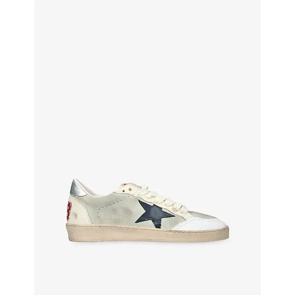 GOLDEN GOOSE Ballstar Suede Trainers - White/comb