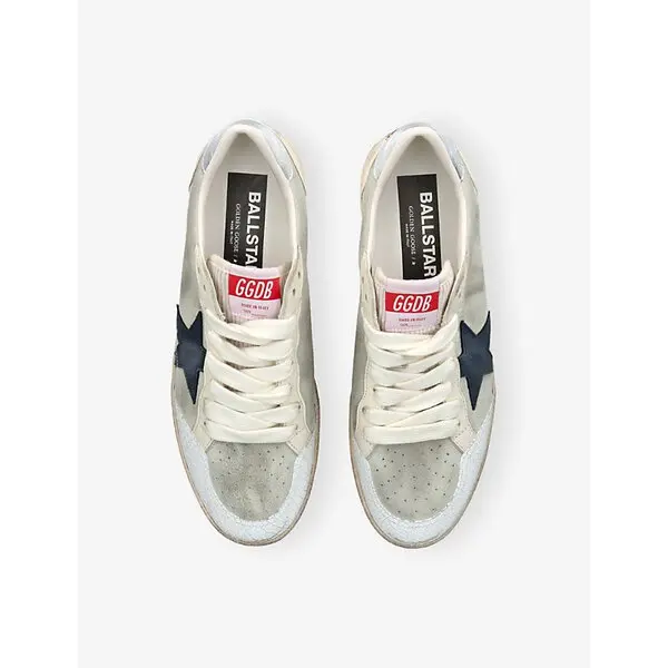 GOLDEN GOOSE Ballstar Suede Trainers - White/comb