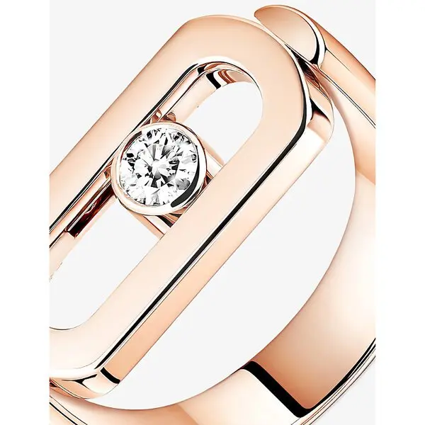 Messika Imperial Move 18ct Gold And 0.83ct Diamond Ring - Pink