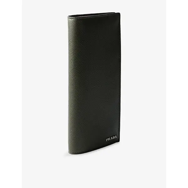 Prada Logo-embellished Saffiano-leather Wallet