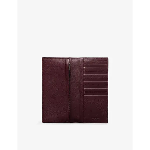 Prada Logo-embellished Saffiano-leather Wallet