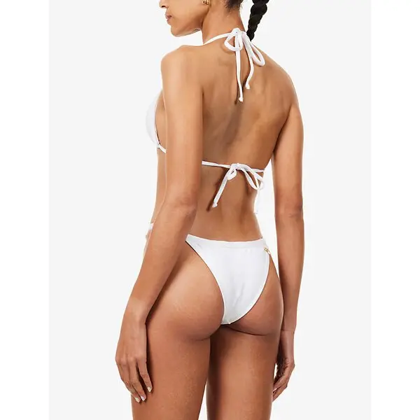 GRACEJACOB Rain Shimmer Triangle Bikini Top