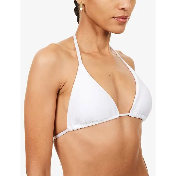 GRACEJACOB Rain Shimmer Triangle Bikini Top