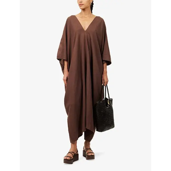 Second Summer Savanna Linen-blend Kaftan