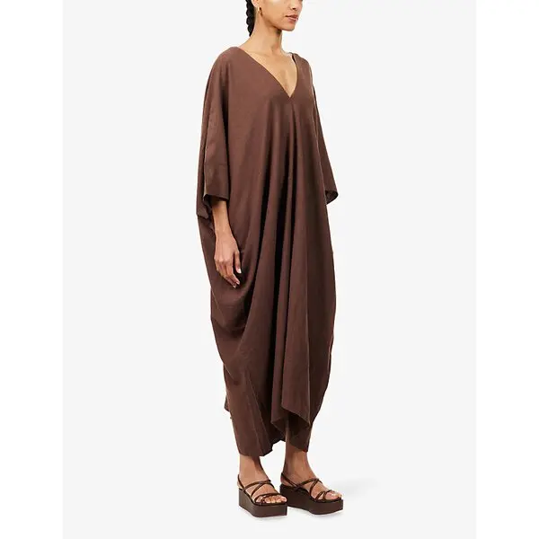 Second Summer Savanna Linen-blend Kaftan