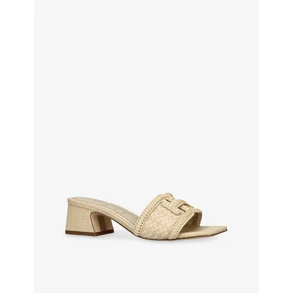 Sam Edelman Waylon Woven Heeled Mules - Beige