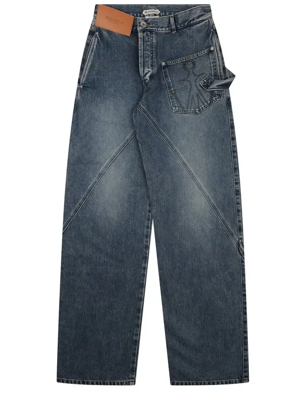 JW Anderson Jeans With Logo Patch - Blue