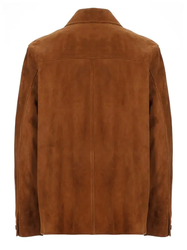 Saint Laurent Overshirt In Suede