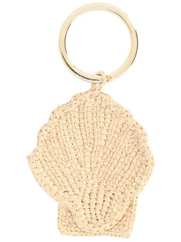 Manebí Raffia Keychain - Beige