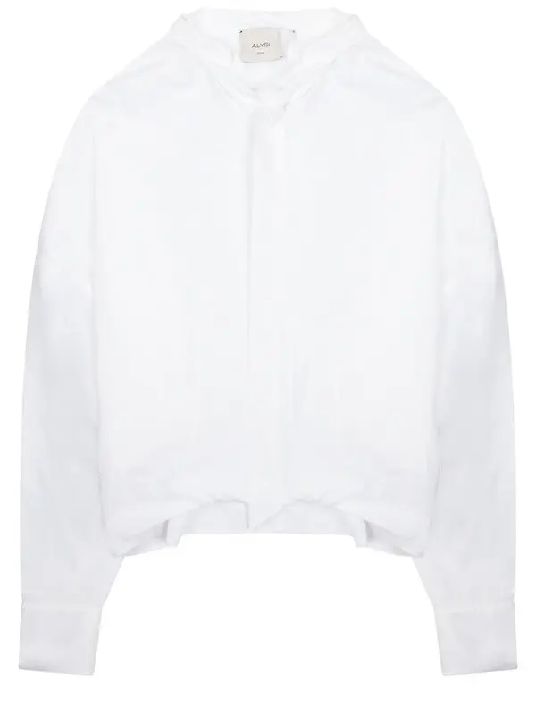 ALYSI Camicia Con Fiocco - White
