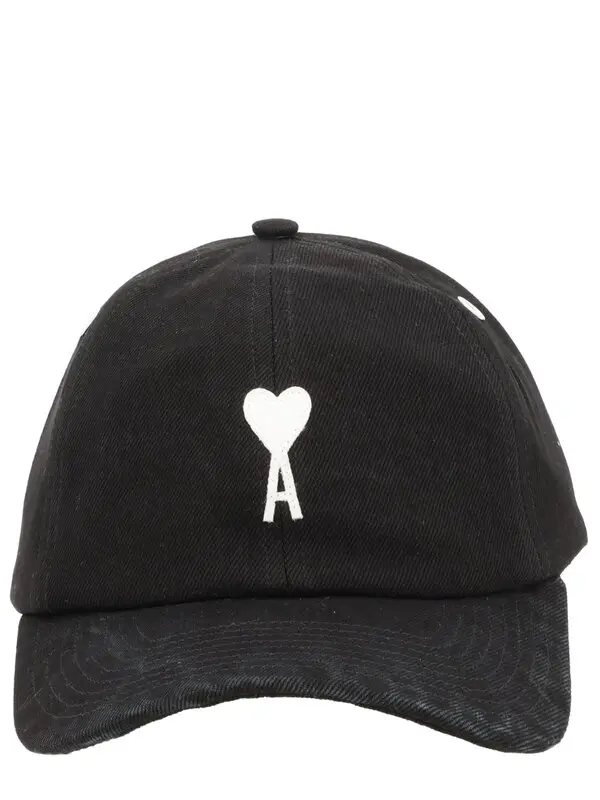 Ami Baseball Cap With Logo - Black