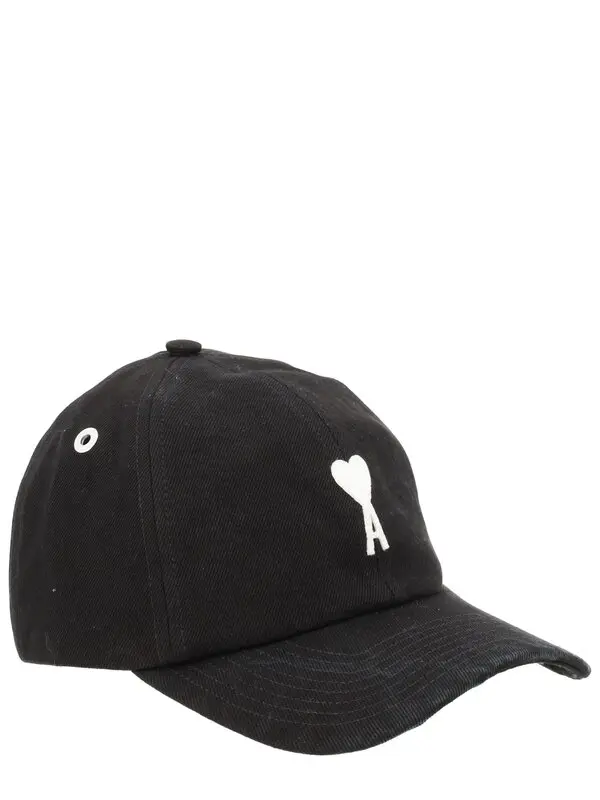 Ami Baseball Cap With Logo - Black