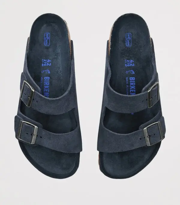 BIRKENSTOCK Suede Arizona Sandals - Navy