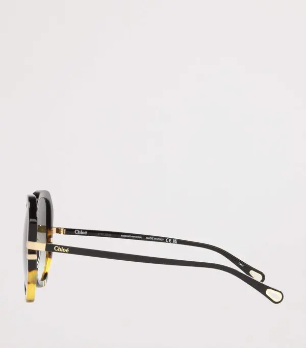 Chloé Ch0105s Rectangle Sunglasses - Black