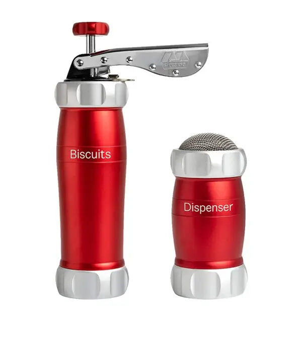 MARCATO Aluminium Cookie Press And Dispenser Set - Red