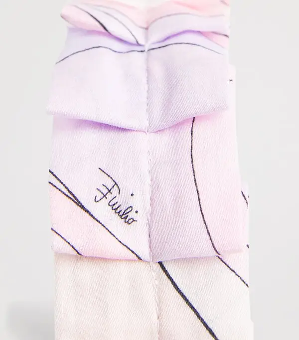 PUCCI JUNIOR Ruffled Iride Print Hairband