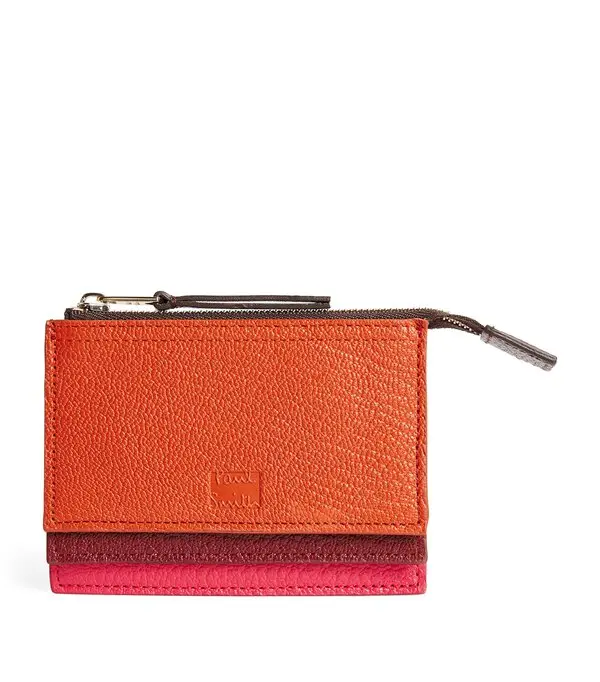 Paul Smith Leather Concertina Card Holder - Orange