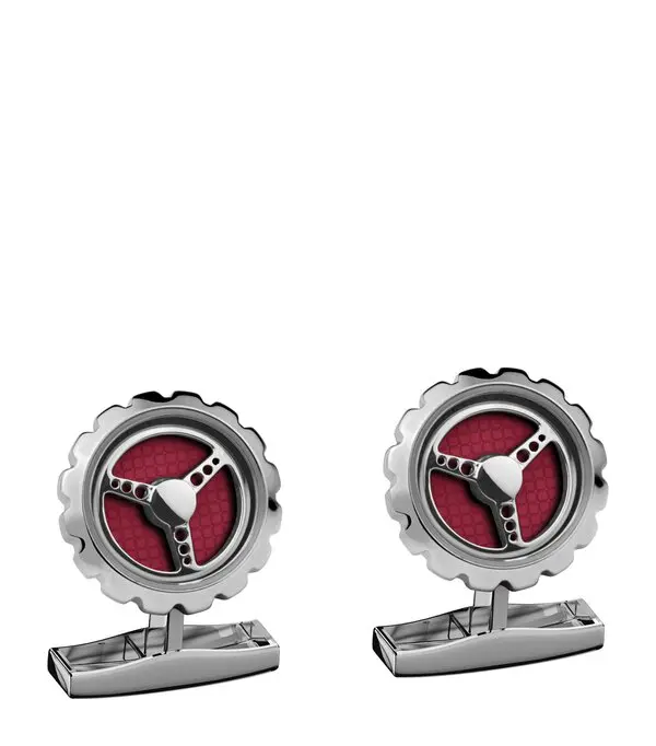 Chopard Racing Steering Wheel Cufflinks - Silver